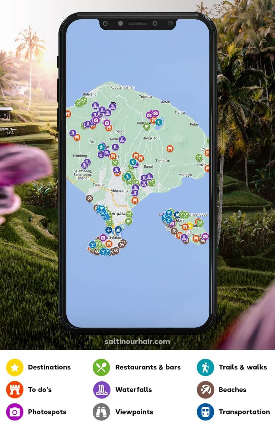 Bali Google Maps Locations · Salt in our Hair