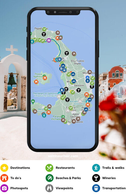 Santorini Google Maps Locations · Salt in our Hair
