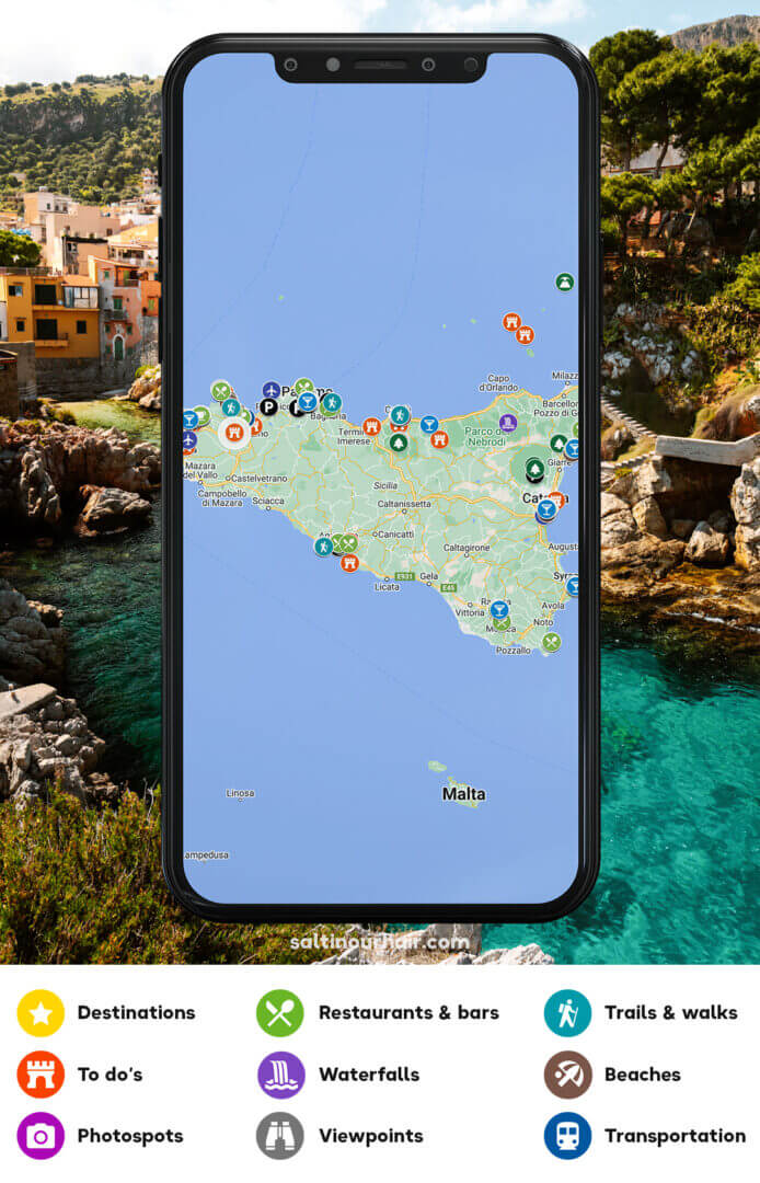 Sicily Google Maps Locations · Salt in our Hair